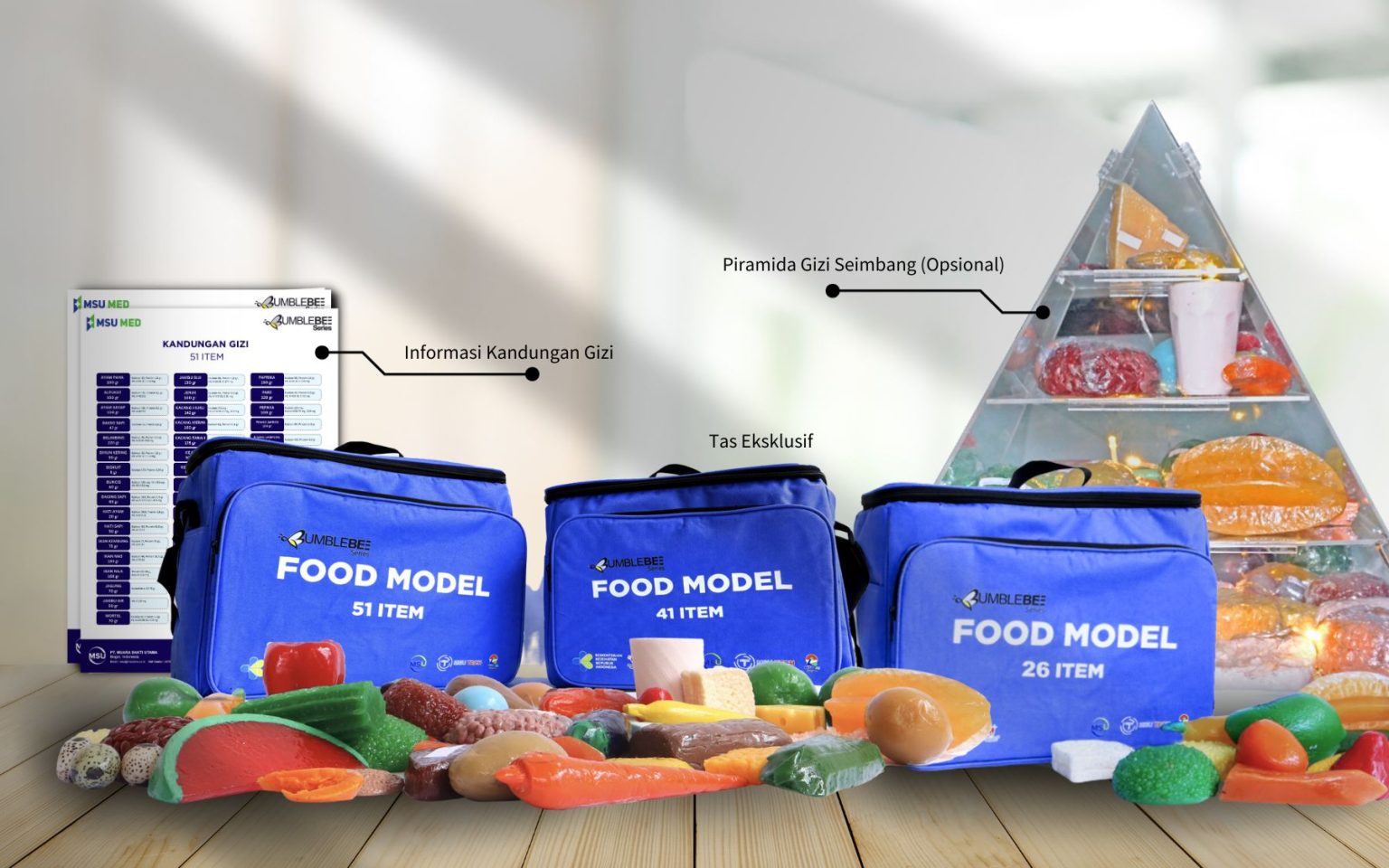 Bumblebee Food Model - Peraga Makanan Gizi Seimbang 51 Item - Muara ...